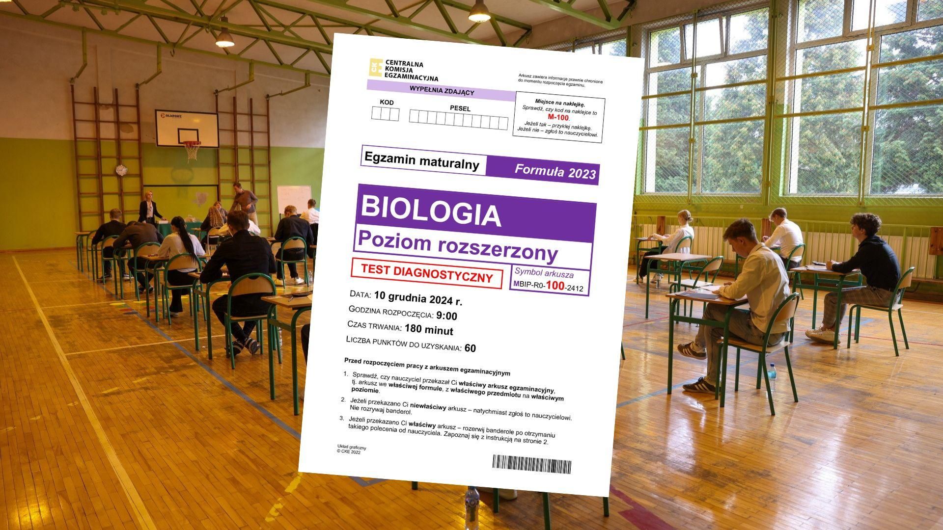 Matura próbna 2025 z biologii rozszerzona. Odpowiedzi PDF + arkusze CKE wtorek 10 grudnia ...