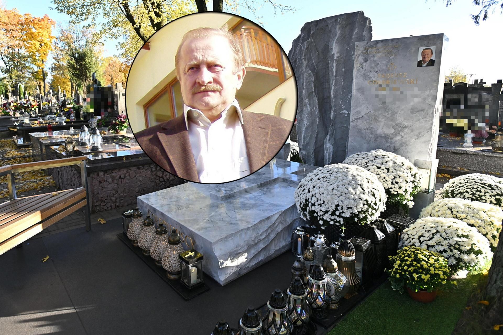 Grób Tadeusza Gołębiewskiego polskiego króla hoteli. Tajemnicza wyrwa ...