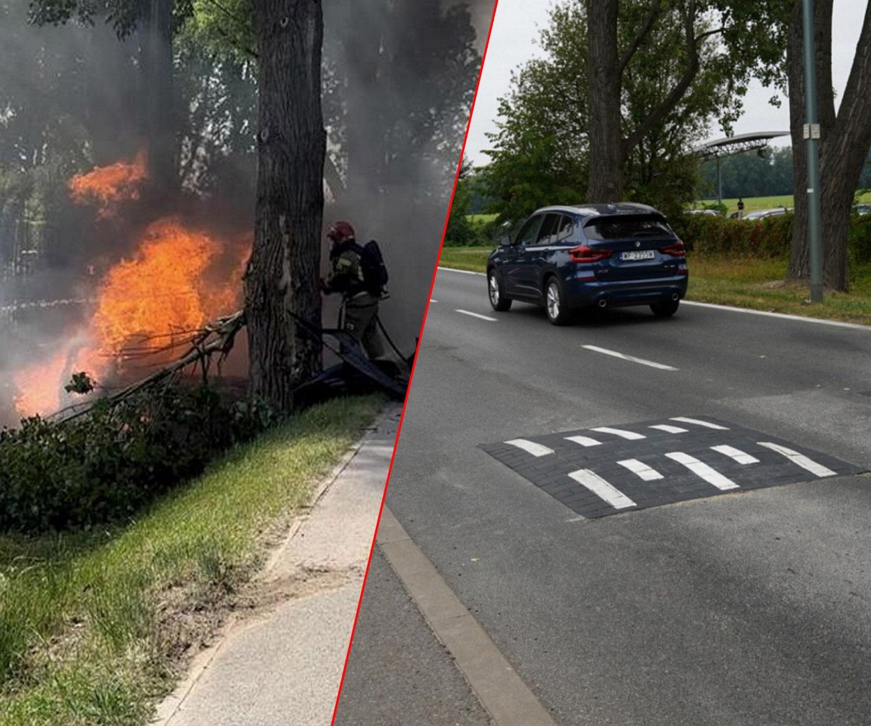 Zabezpieczyli ulicę śmierci w Warszawie. Rok temu BMW wbiło się tu w ...