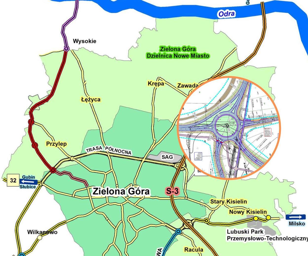 Zielona Góra: obwodnica zachodnia zostanie wybudowana. Termin ruszenia budowy. Trasa - Zielona ...