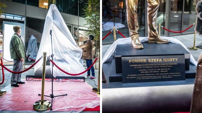 Pierwszy w Polsce pomnik szefa idioty. Wielki anty-posąg odsłonięto w ...