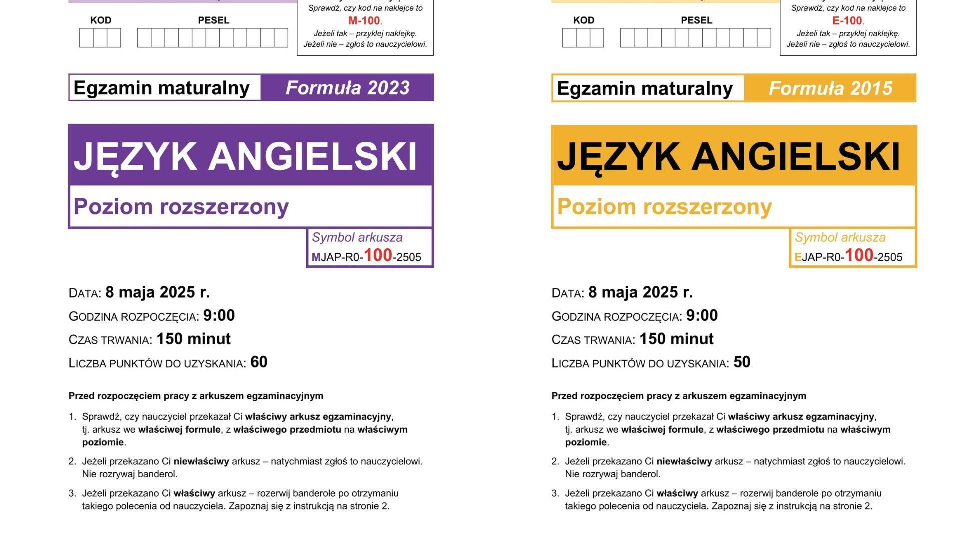 Matura 2025 z języka angielskiego - rozszerzony. ARKUSZ ZADAŃ i ODPOWIEDZI - Rzeszów Radio ESKA