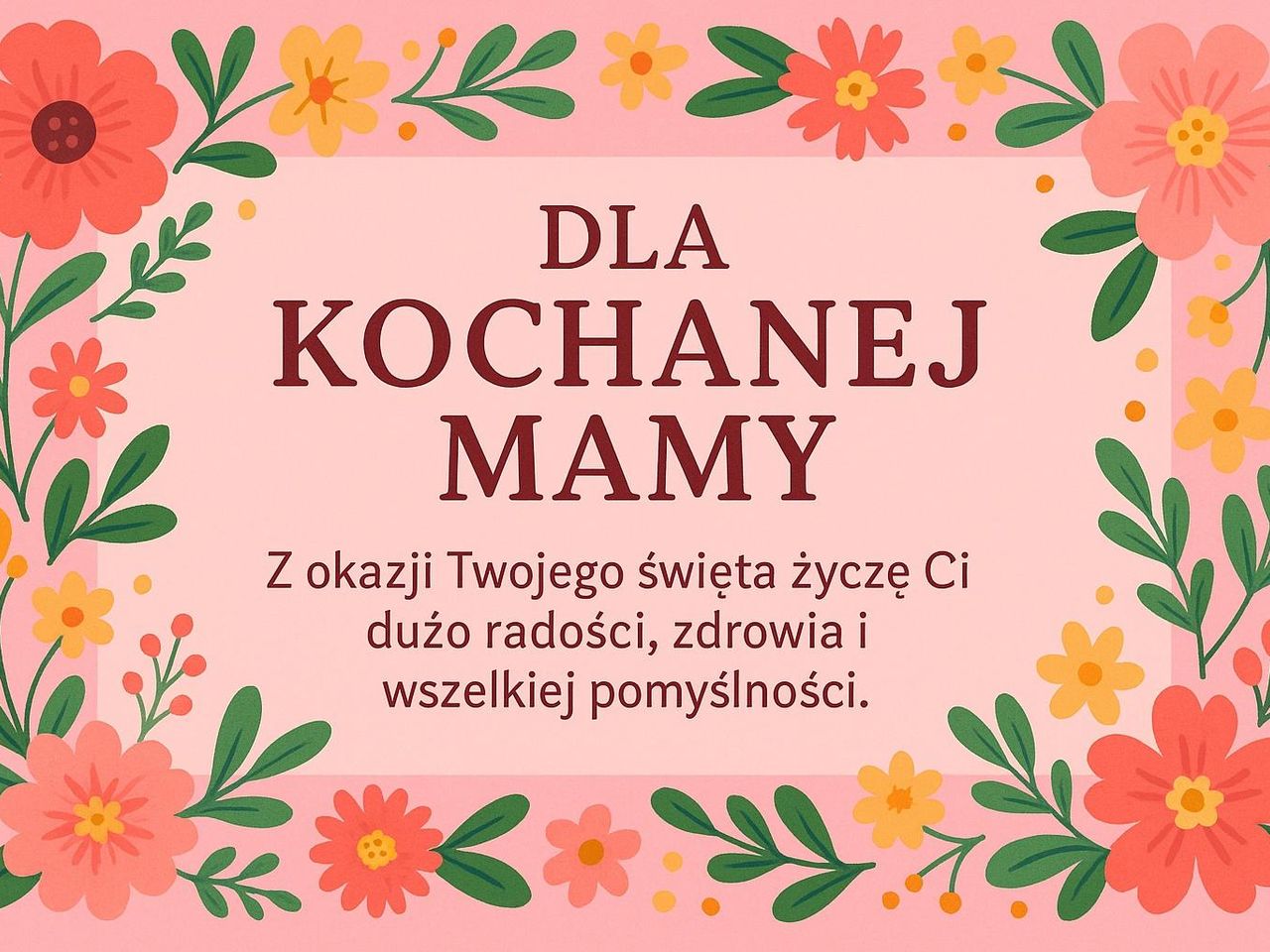 Dzień Matki 2025 Poniedziałek 26 Maja Przepiękne Kartki E Kartki Do