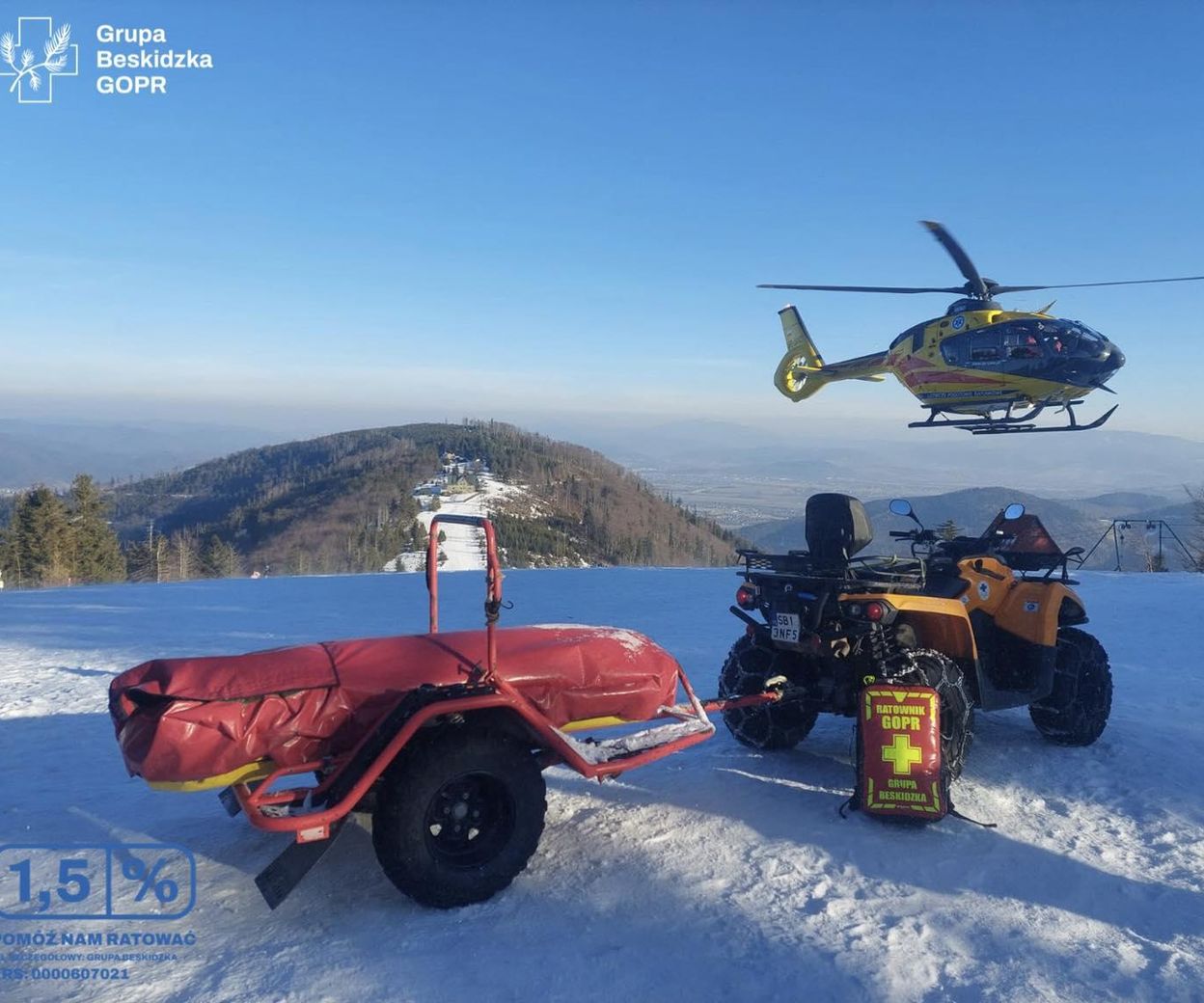 Turysta zmarł na Klimczoku. Ratownicy GOPR przez 1,5 godziny walczyli o ...