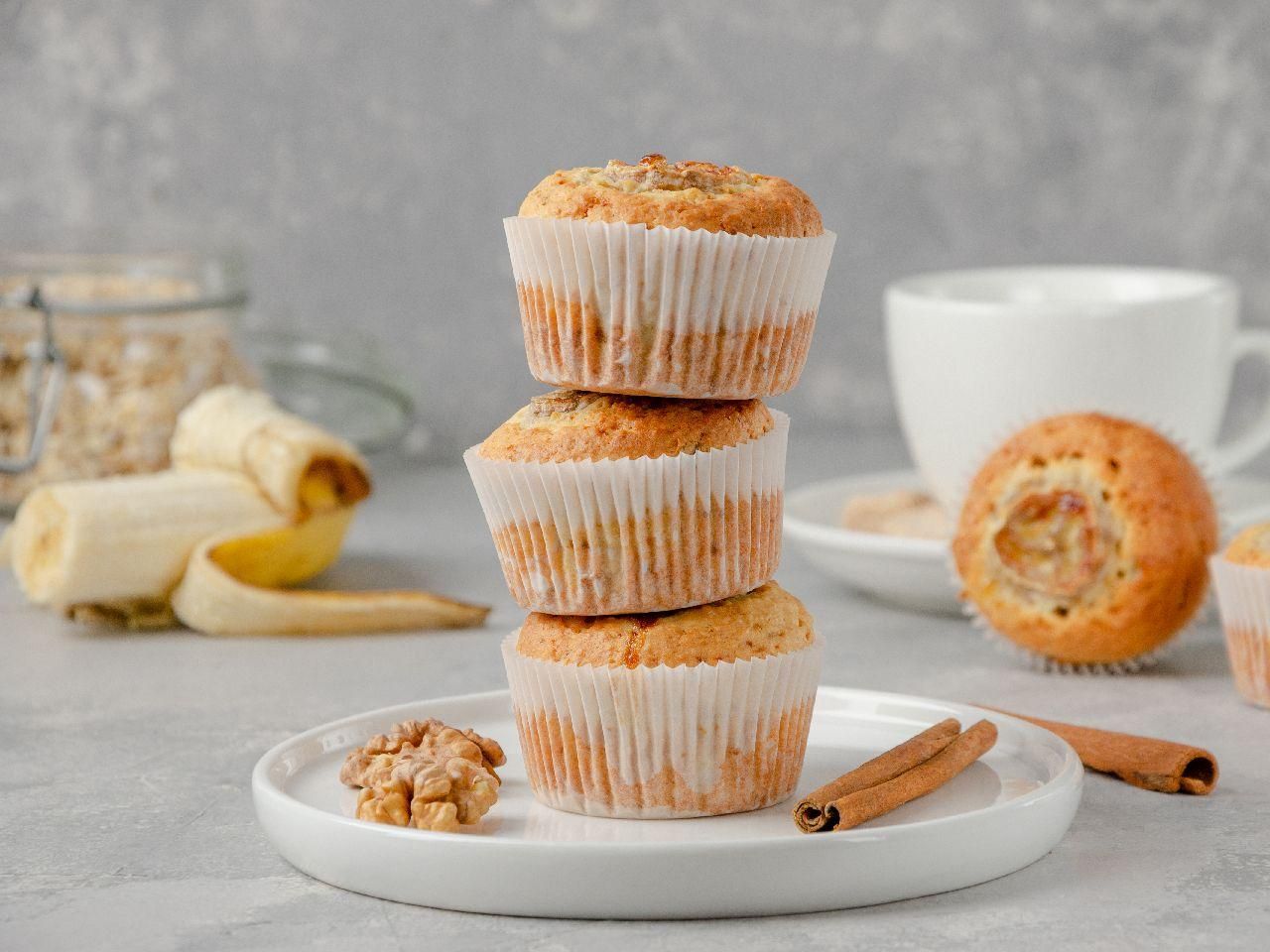 Wyborne babeczki piekę z bananów, ale bez mąki i cukru. To zdrowa i ...