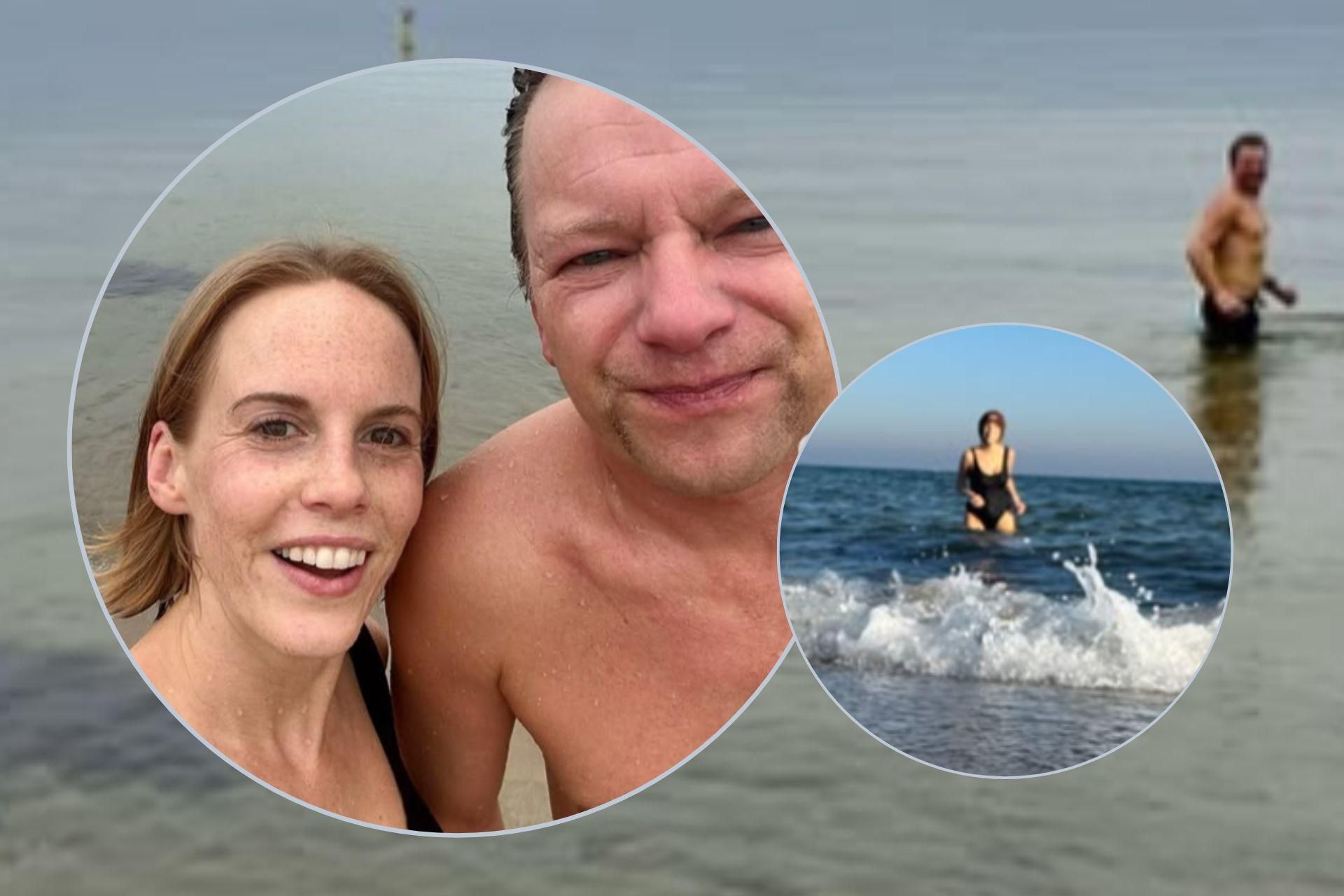 Woda zimna, ale miłość gorąca. Maciej Stuhr z żoną rozpoczęli sezon na morsowanie - Super ...