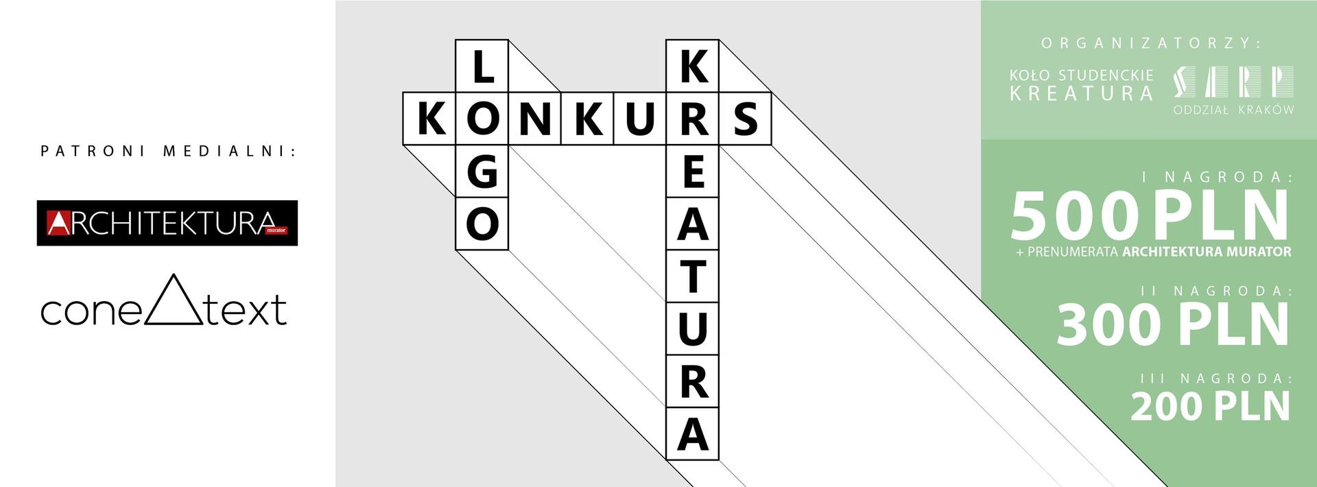 Konkurs na projekt logo Koła Studenckiego KREATURA - Architektura-Murator