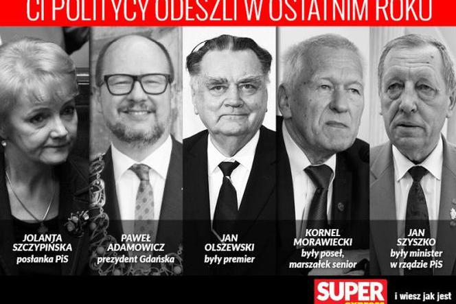 Zmarli ze świata polityki w ostatnim roku. Odeszli, ale pamięć o nich ...