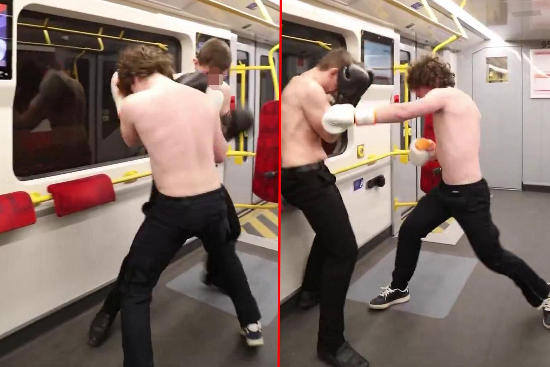 Nielegalna walka w metrze w Warszawie. Szokujące sceny w pociągu! - Warszawa, Super Express