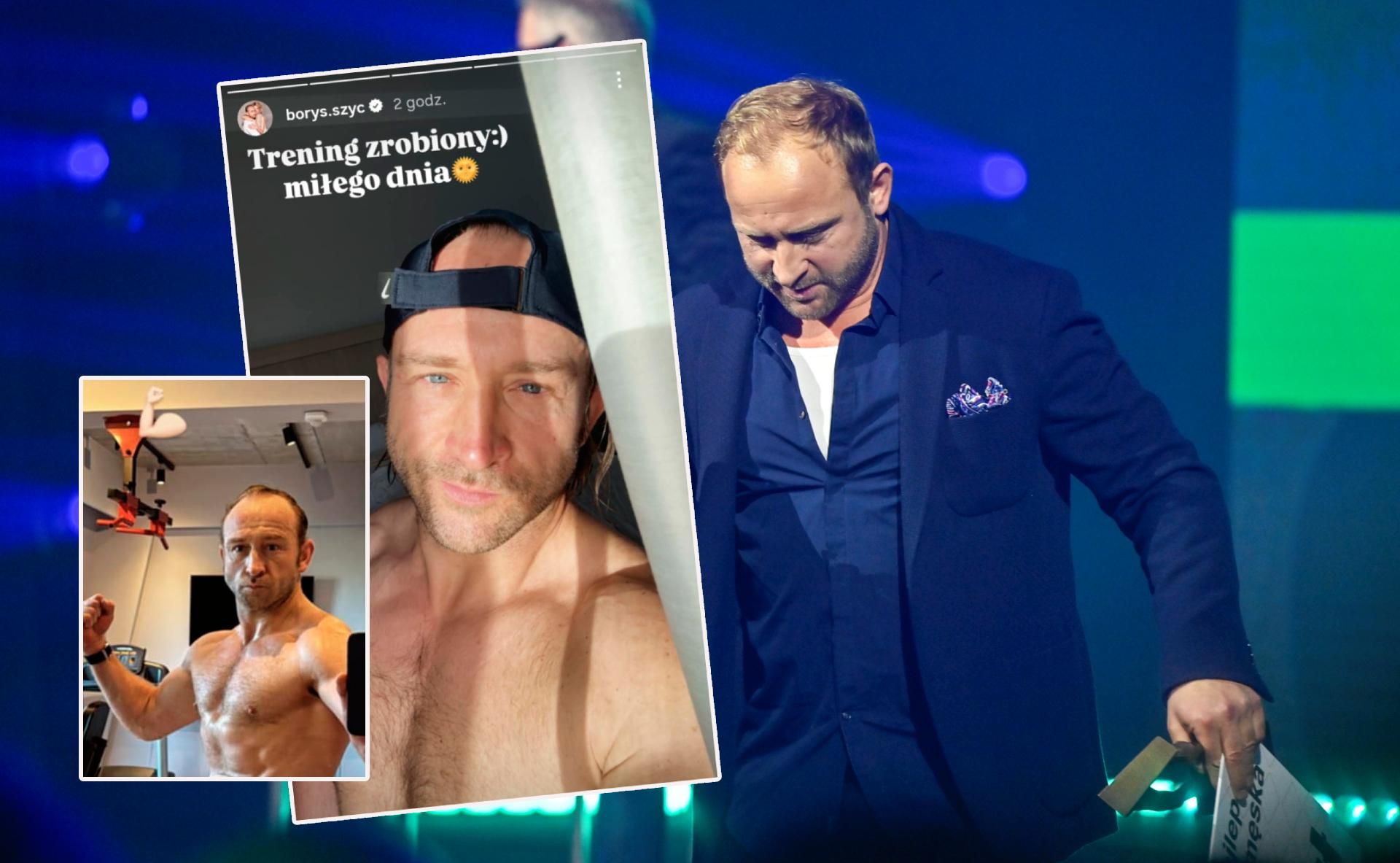 Borys Szyc odsłonił umięśnioną klatę i nie tylko. Zerknijcie na jego brzuch! Aktor ma 47 lat i ...