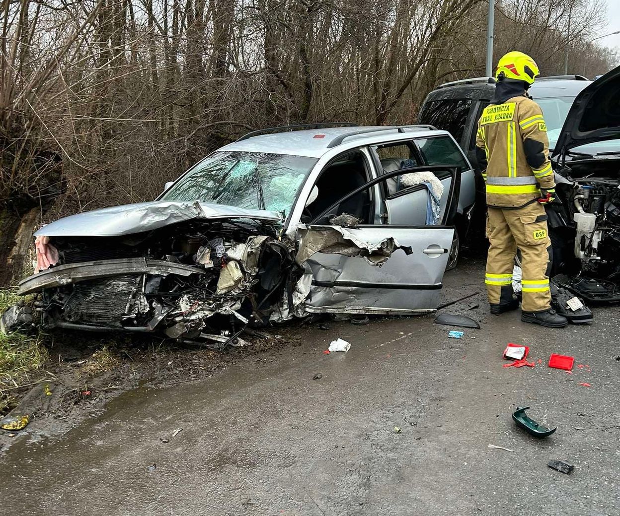 Zderzenie trzech pojazdów spowodowało utrudnienia w Siedlcach i Żelkowie - Siedlce Radio ESKA