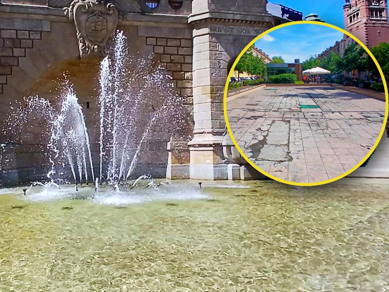 Sezon na szczecińskie fontanny rozpoczął się na dobre. Nie wszędzie jednak tryśnie woda ...
