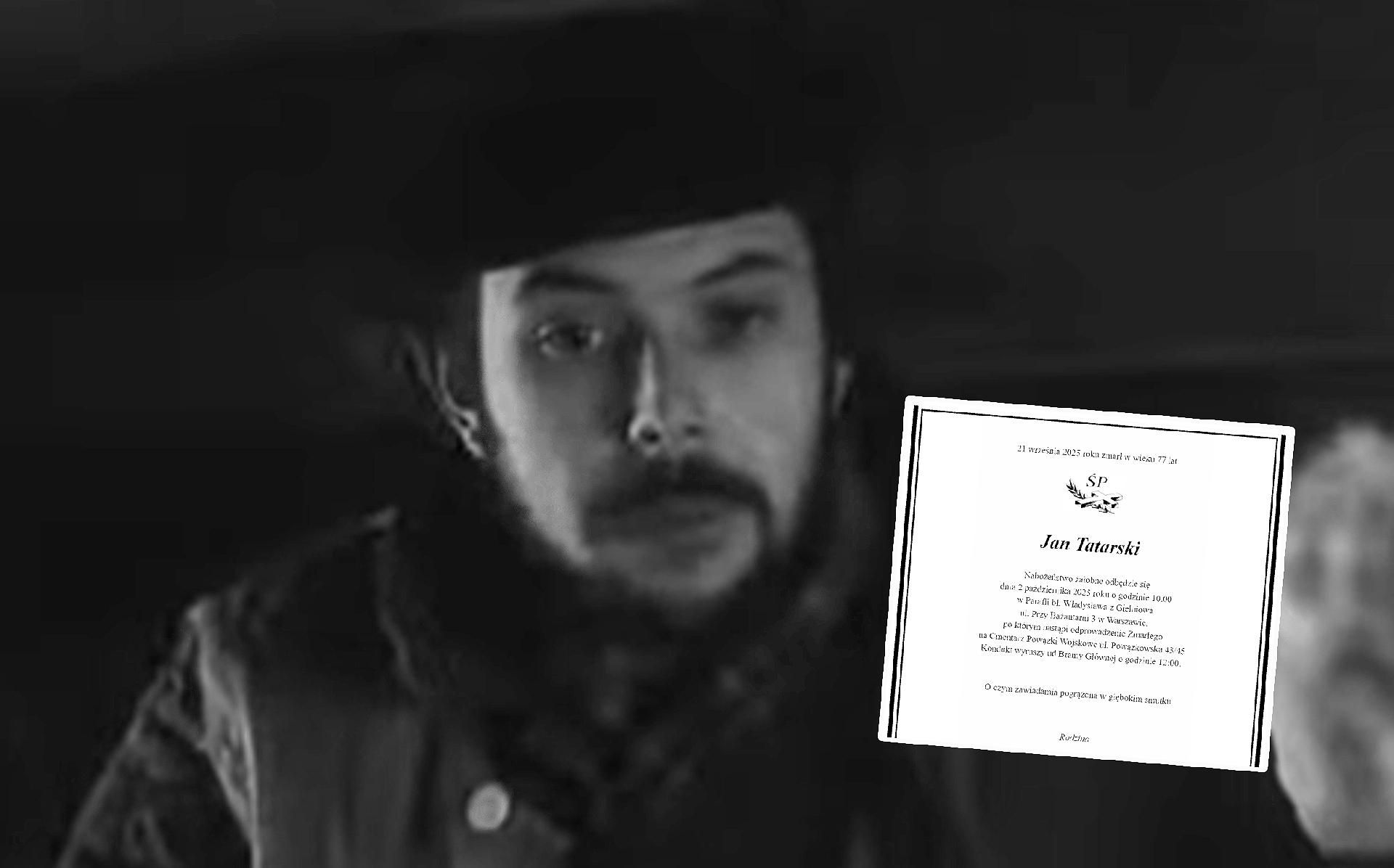 Nie żyje Jan Tatarski. Aktor miał 77 lat. Wiadomo, co z pogrzebem ...