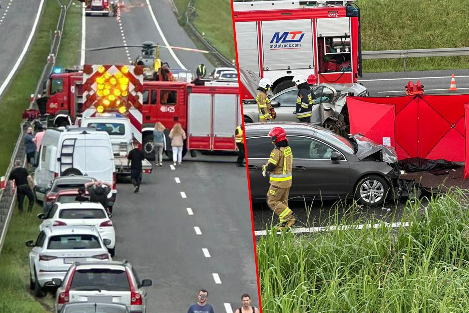 Tragiczny wypadek na S7 w Łącznej. Nie żyje kobieta, dwie osoby ranne - Kielce, Super Express