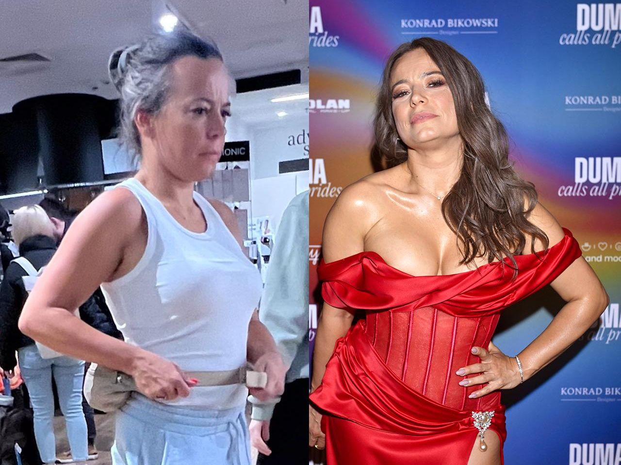 Anna Mucha w cywilu na zakupach. Siwe włosy i dresy zamiast cekinów i szpilek. A i tak było ...