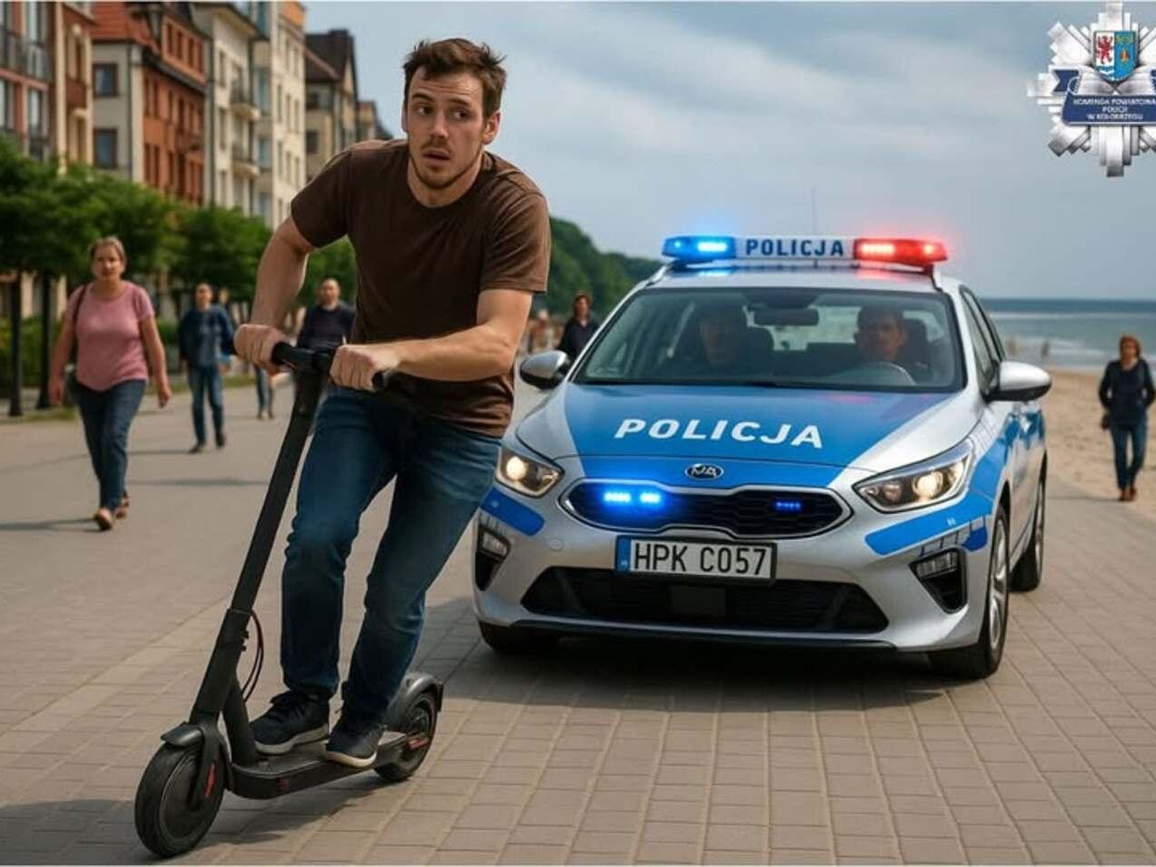 Nerwowy 27-latek uciekał przed policją na hulajnodze. Teraz zapłaci aż 6700 zł - Koszalin Radio ESKA