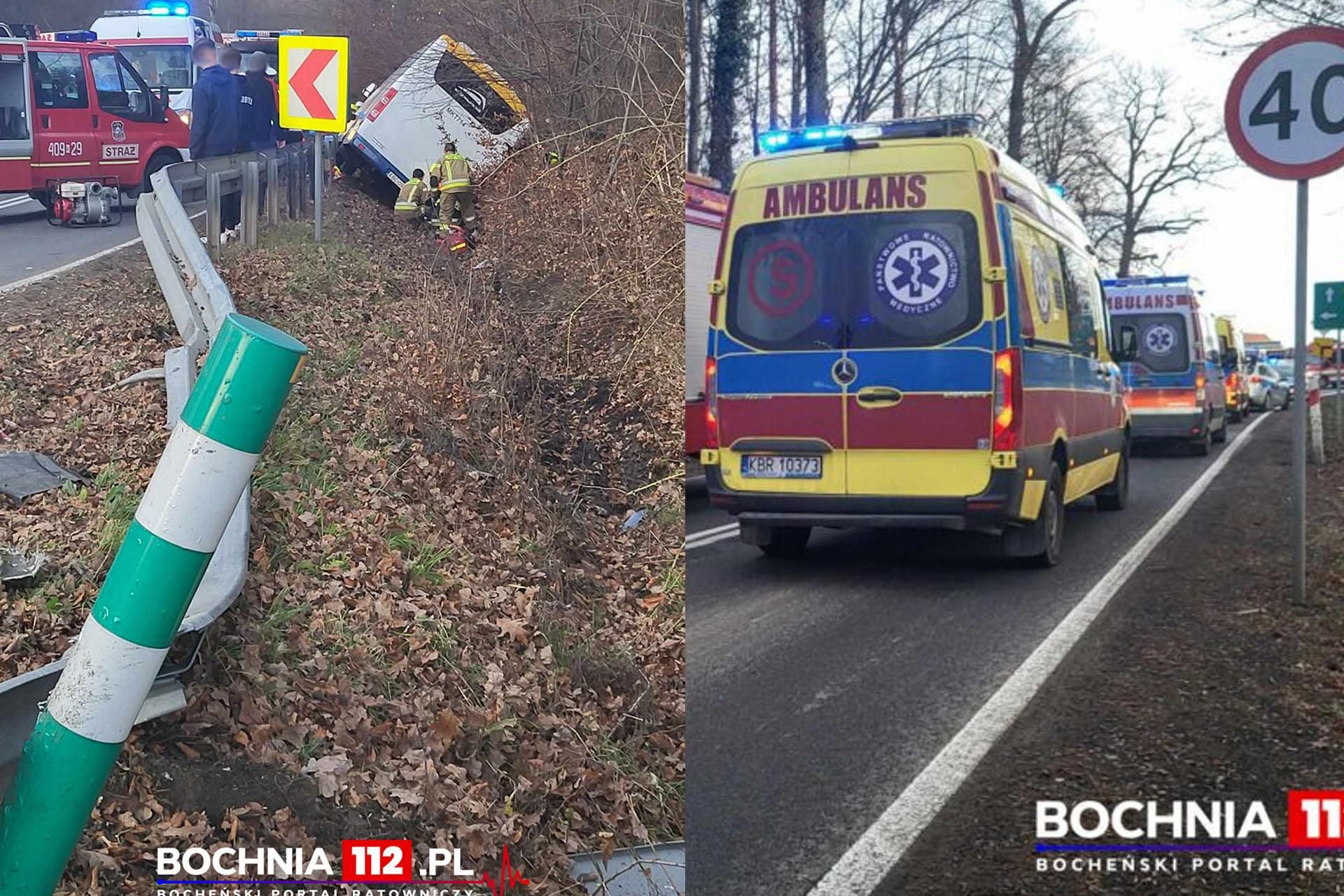 Kopaliny. Bochnia. Wypadek autobusu na DW 965. Kilkanaście osób rannych - Kraków, Super Express