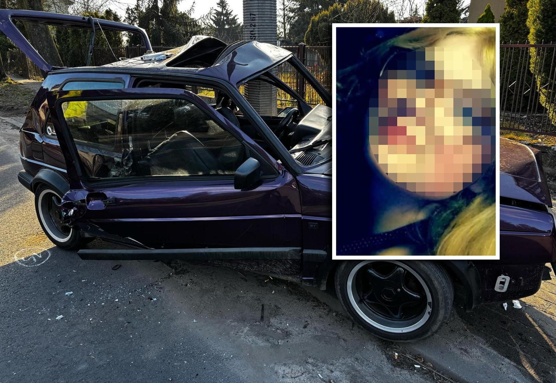 Golf zawinął się na latarni! Nie żyje 17-letni Alan, a jego siostra ...