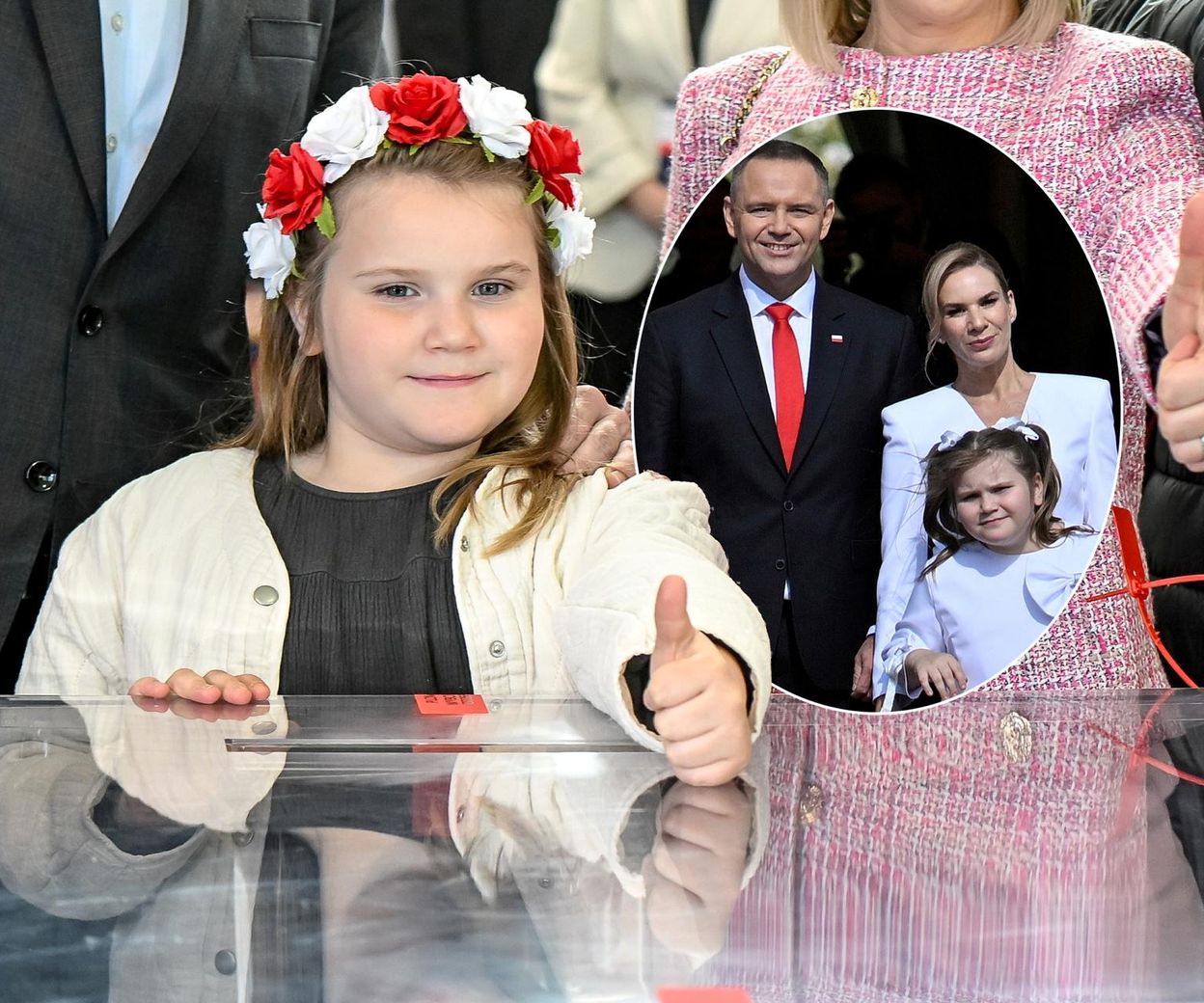 Marta Nawrocka i jej córeczka Kasia na oficjalnych uroczystościach wyglądają elegancko. Jak ...