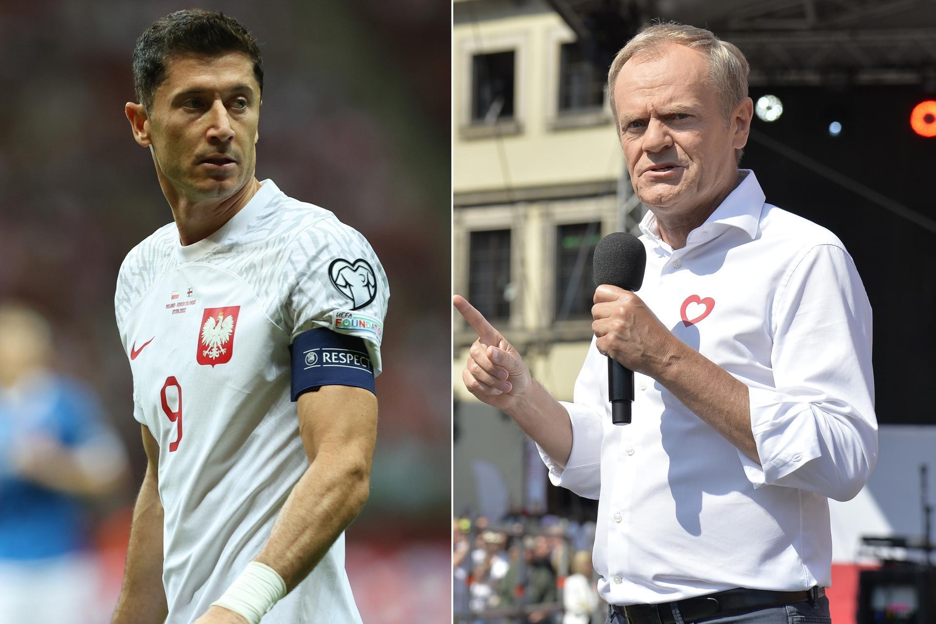 Tak Robert Lewandowski tłumaczy się z podania filmu z Donaldem Tuskiem ...