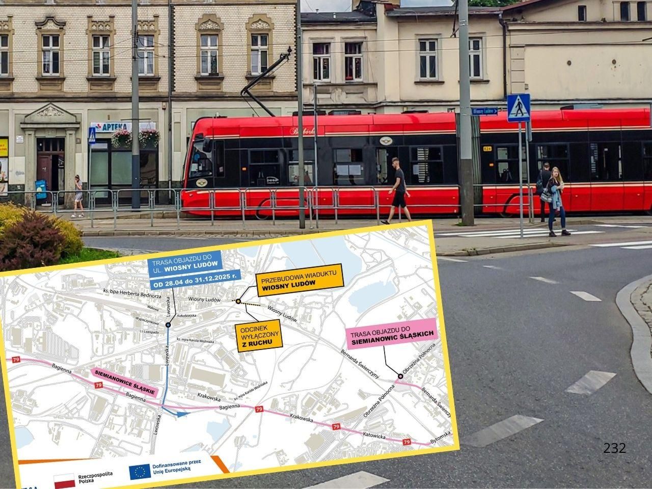 Katowice: Przebudowa wiaduktu w Szopienicach. Ogromne zmiany w ruchu tramwajowym od 28 Kwietnia ...