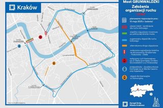 Kraków. W maju rusza remont mostu Grunwaldzkiego. Kierowcy muszą przygotować się na utrudnienia ...