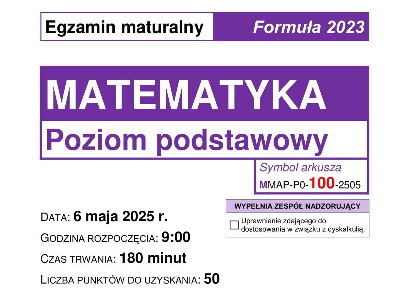 Matura Matematyka 2025 Arkusz Cke Odpowiedzi Zadania Do Pobrania