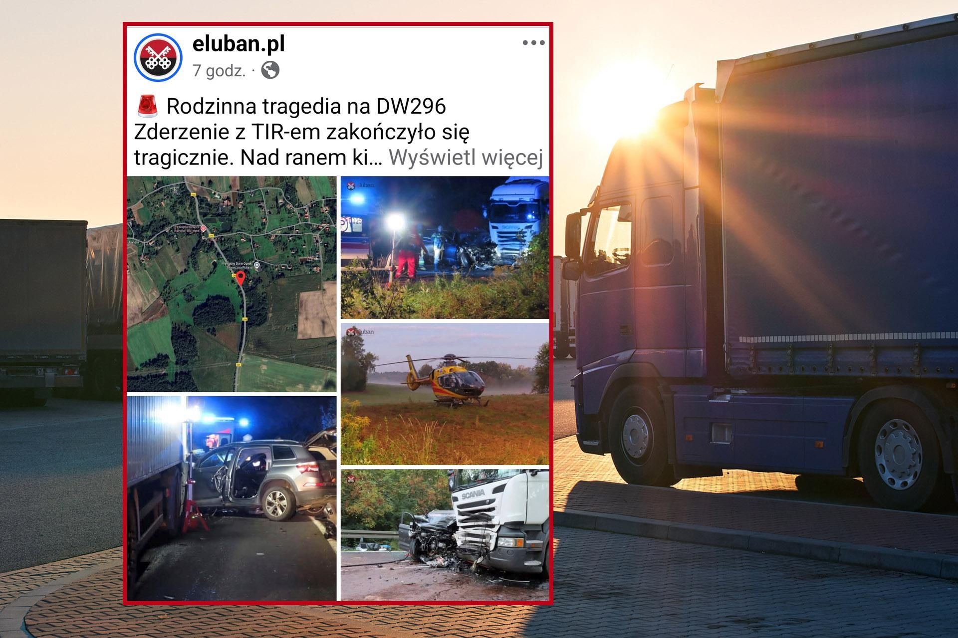 Śmiertelny wypadek pod Lubaniem. Rodzina wjechała pod tira. 35-latka nie żyje - Wrocław, Super ...