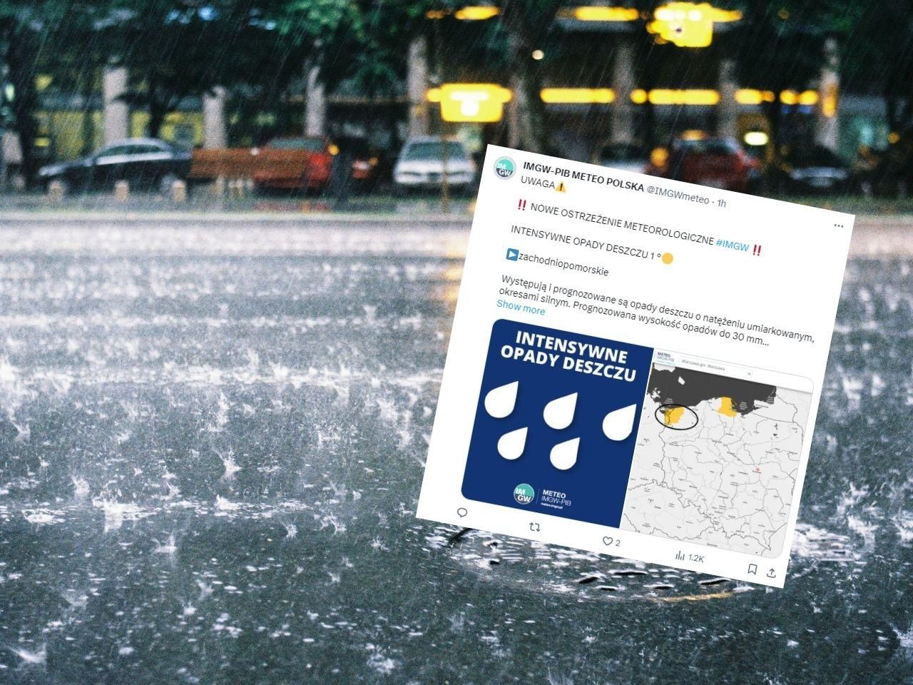 Intensywne opady deszczu na północy! IMGW wydało także alerty o wzroście stanu wody - Trójmiasto ...