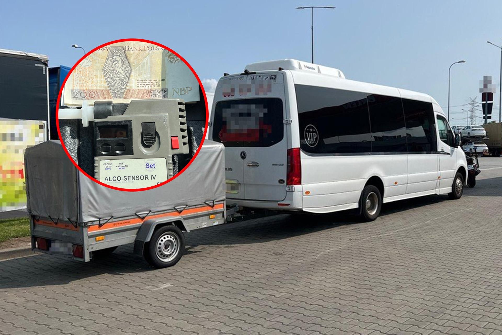 Śląskie. Szok na A1. 14 osób w busie, kierowca z promilami i łapówką w ...