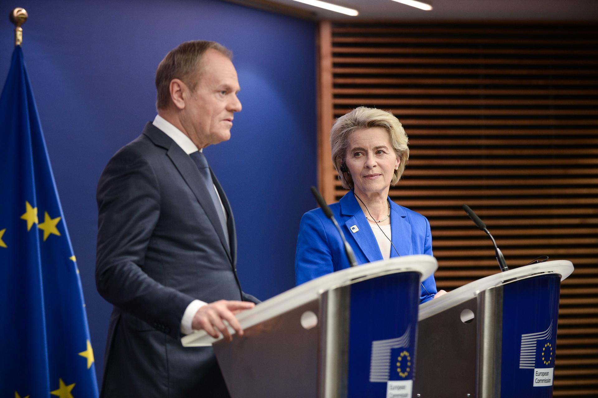 Ursula von der Leyen: KE jest gotowa przekazać Polsce 5 mld euro. Premier Tusk: to nie ot taki ...