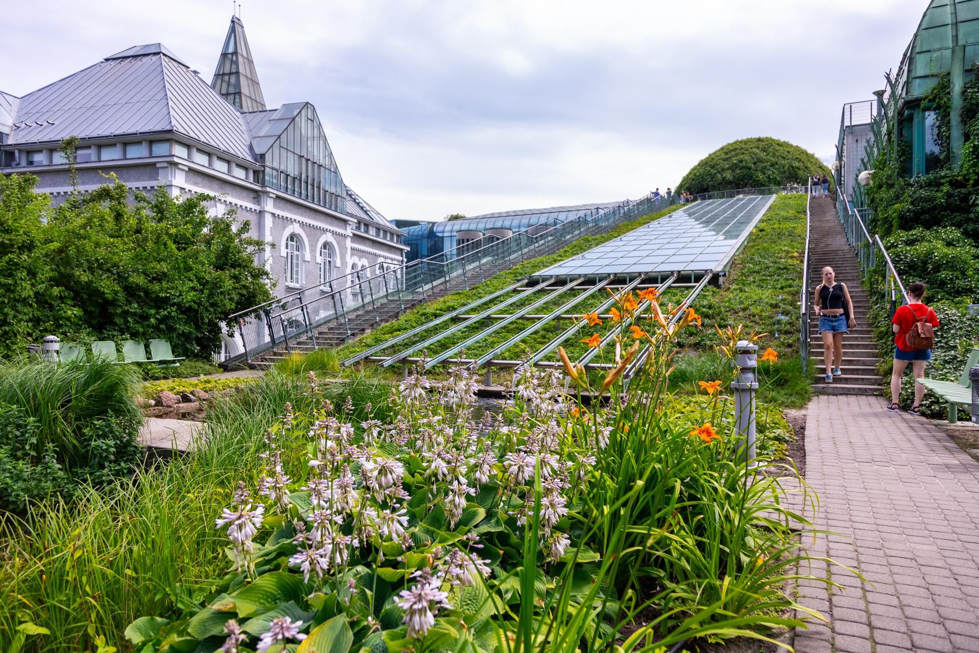 Darmowy taras widokowy w Warszawie z widokiem na Wisłę. A na górze ...