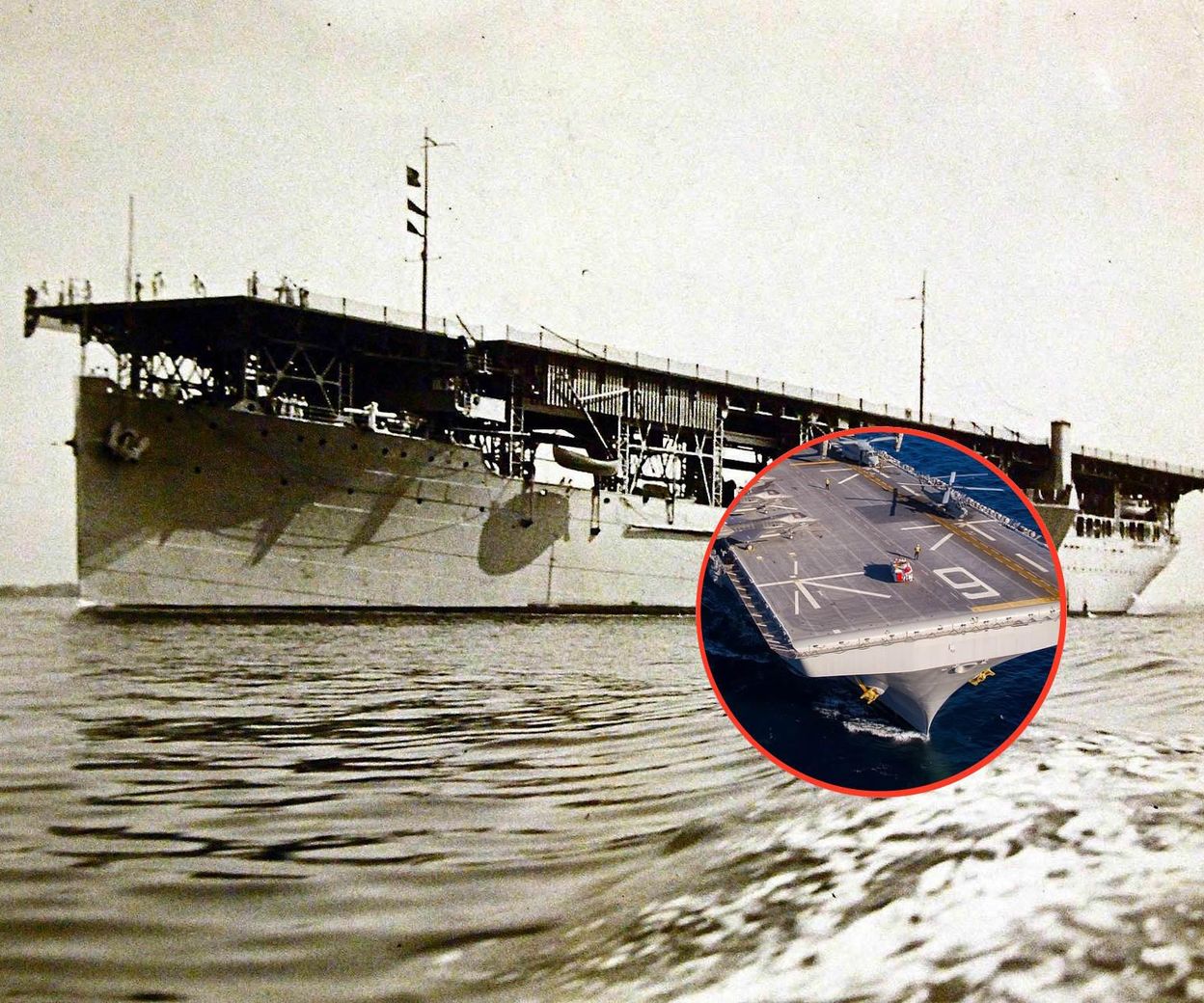 USS „Langley” – okręt, który był pierwszym amerykańskim lotniskowcem ...