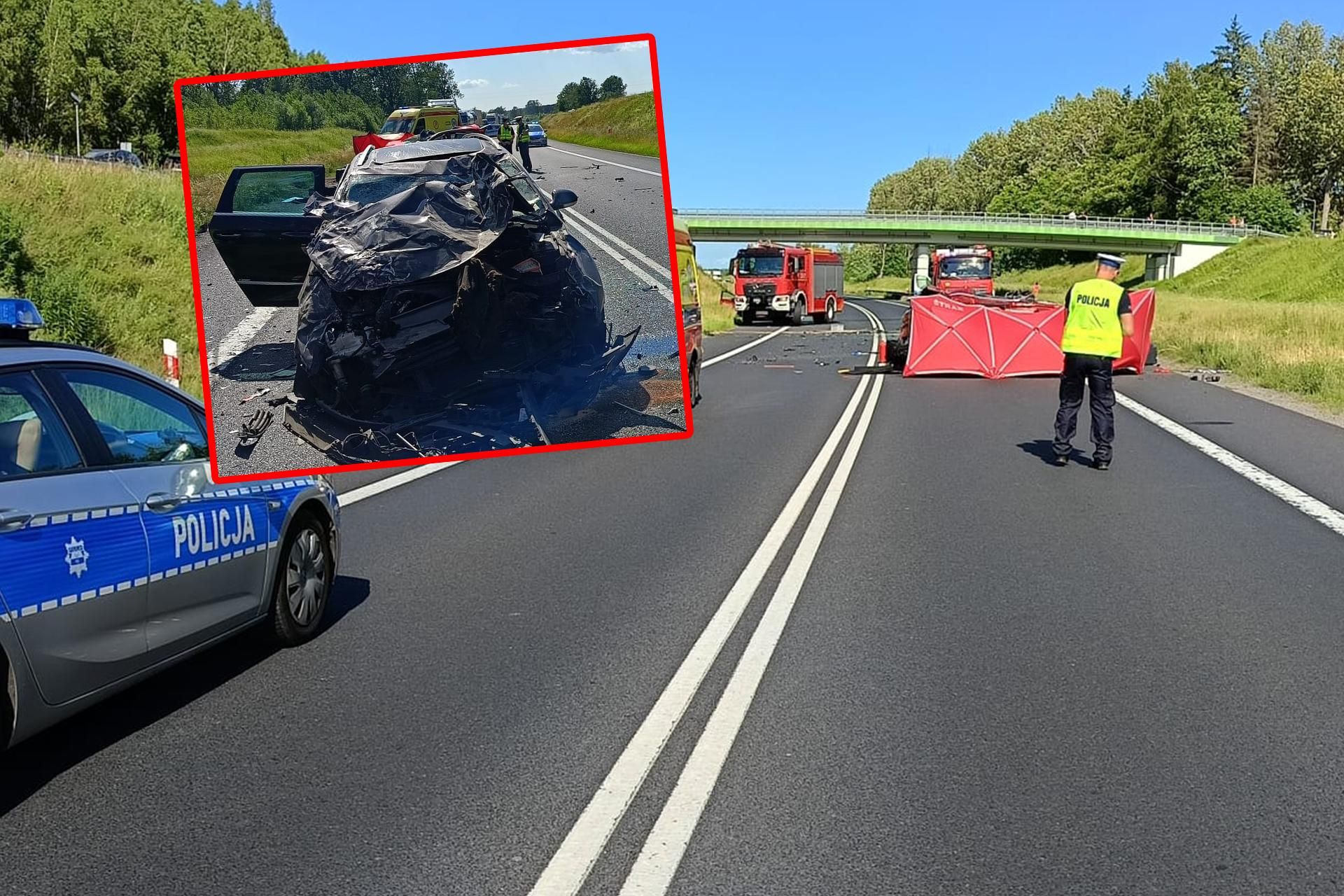 Tragiczny wypadek pod Olsztynem. Jedna osoba nie żyje. Poważne utrudnienia na drodze krajowej ...
