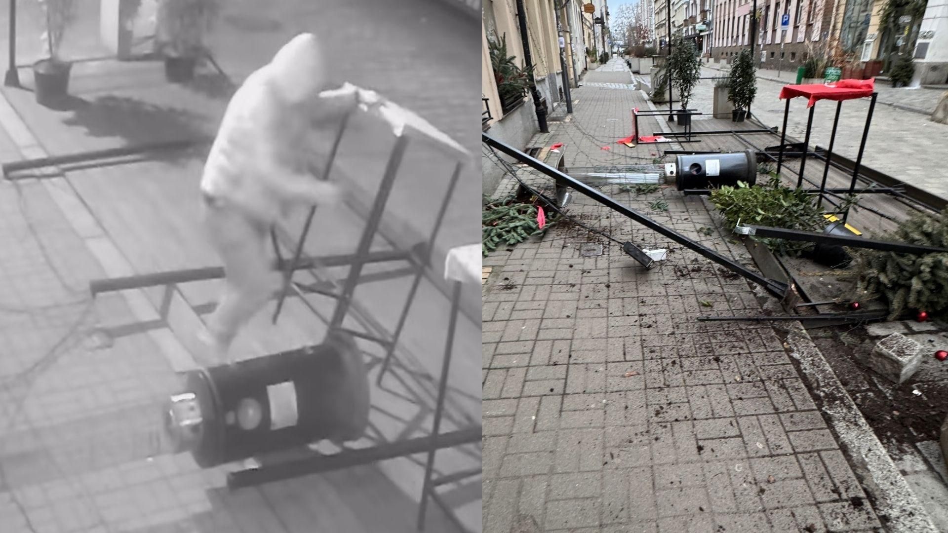 Wrocław. Zdemolował ogródek przy restauracji. Był jak w amoku! „Słaby ...