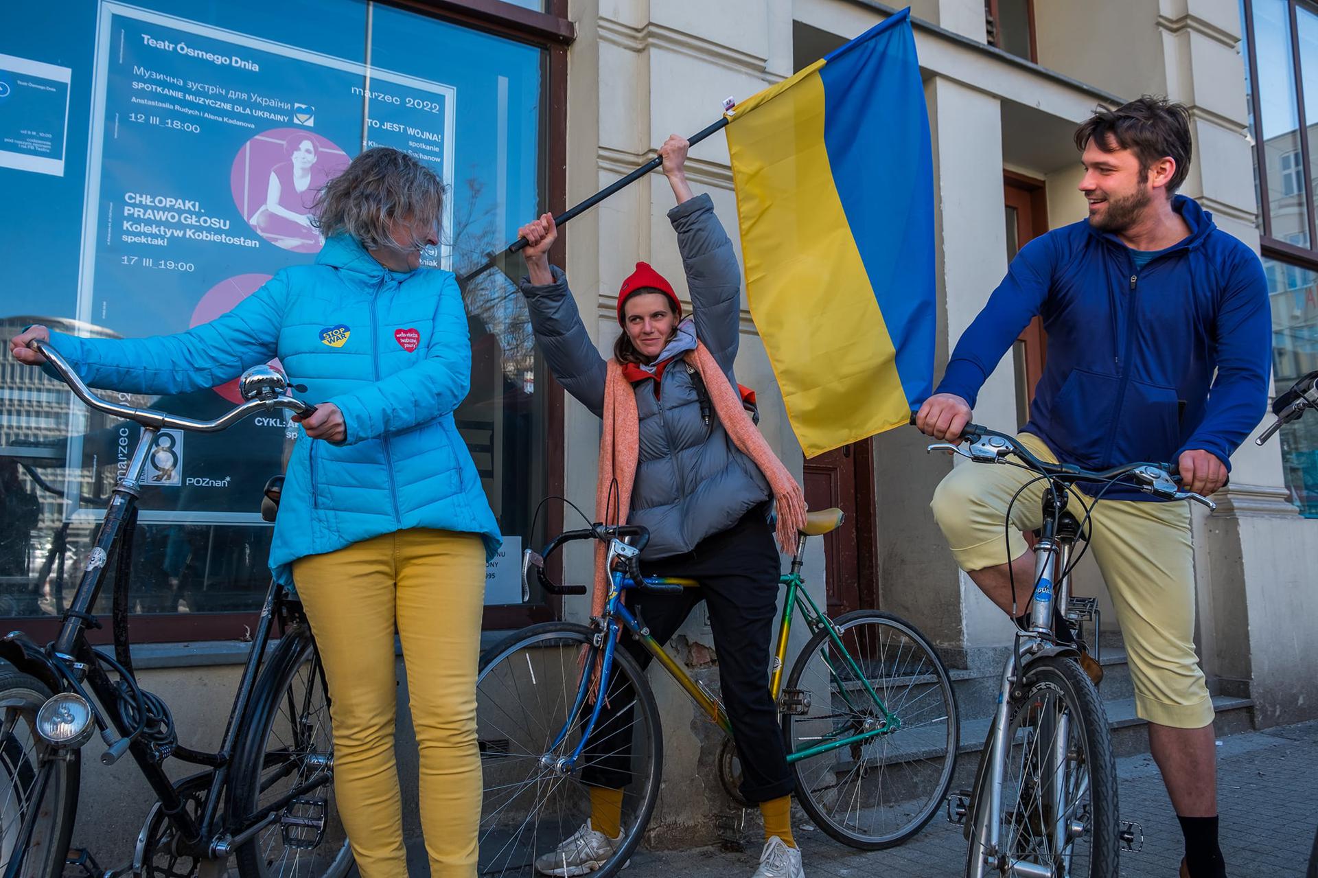 Rowerami na Putina! Niech żyje wolna Ukraina! - Poznań Radio ESKA