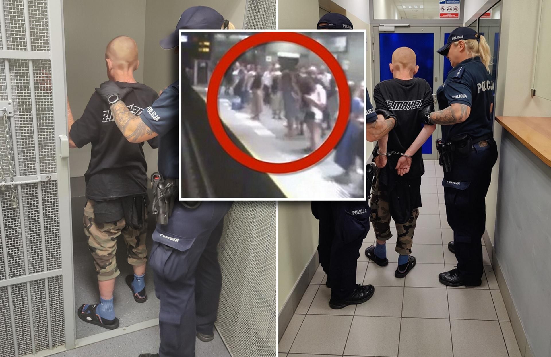 Próbował wepchnąć kobietę pod pociąg metra. Szokujące sceny w Warszawie - Warszawa, Super Express