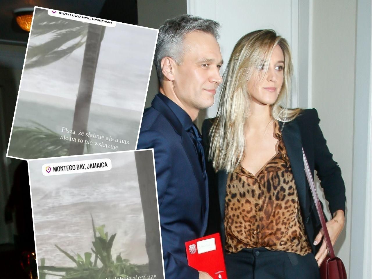 Żebrowscy oko w oko z potężnym huraganem. Pokazali, co się tam dzieje ...