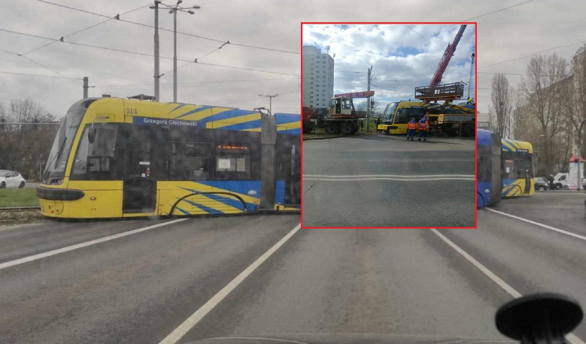 Tramwaj wypadł z szyn! Utrudnienia w Toruniu [AKTUALIZACJA] - Toruń, Super Express