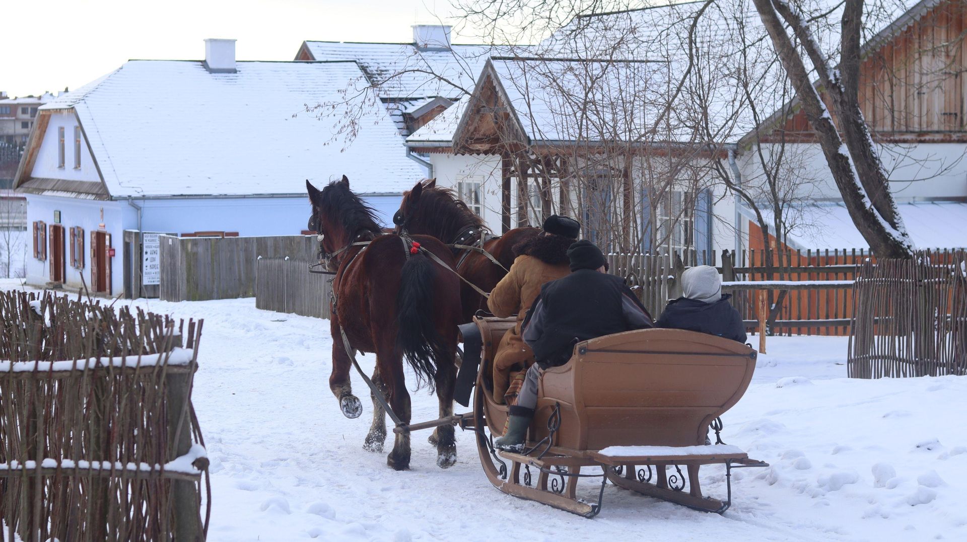 Cicho i wszędzie biało. Tak prezentuje się skansen w Lublinie w zimowej ...