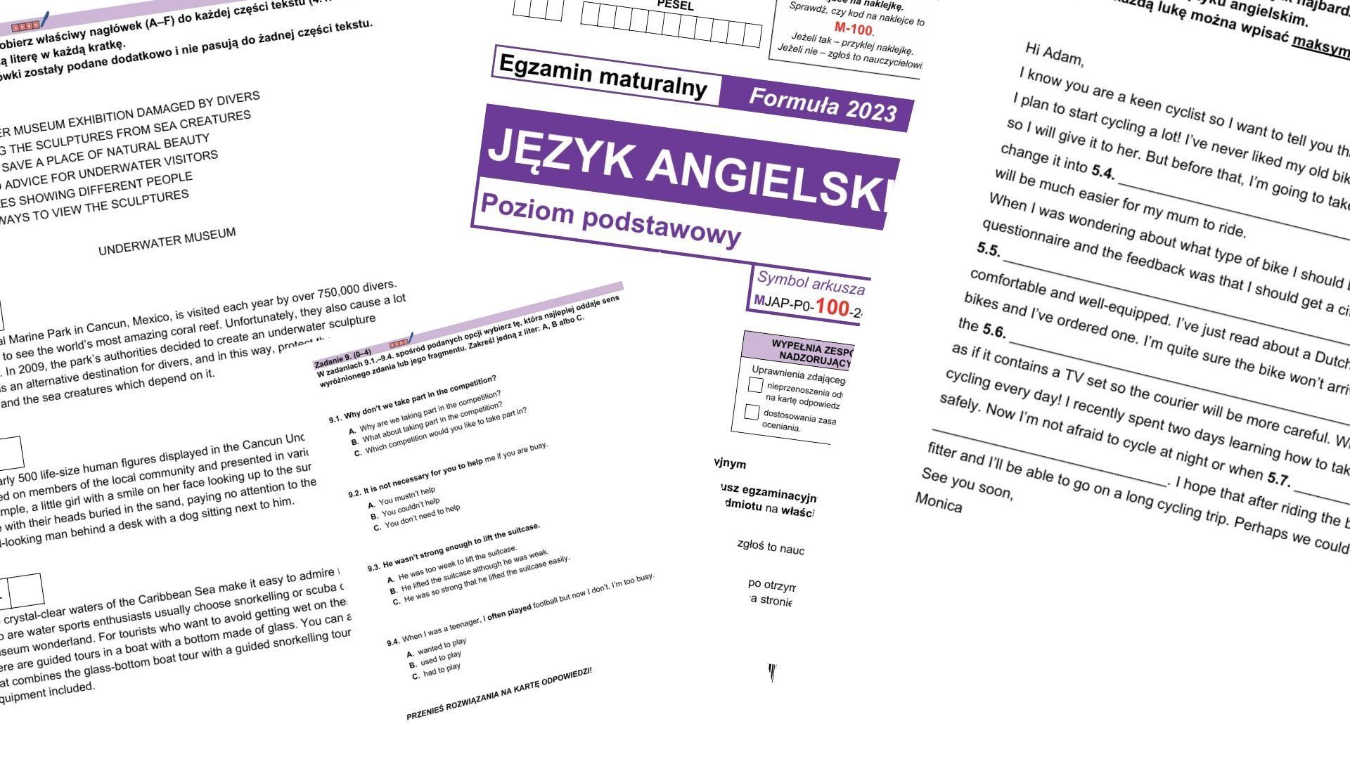 Matura ANGIELSKI 2025. Egzamin podstawowy. Rozwiązania, odpowiedzi i Arkusze CKE do ściągnięcia ...