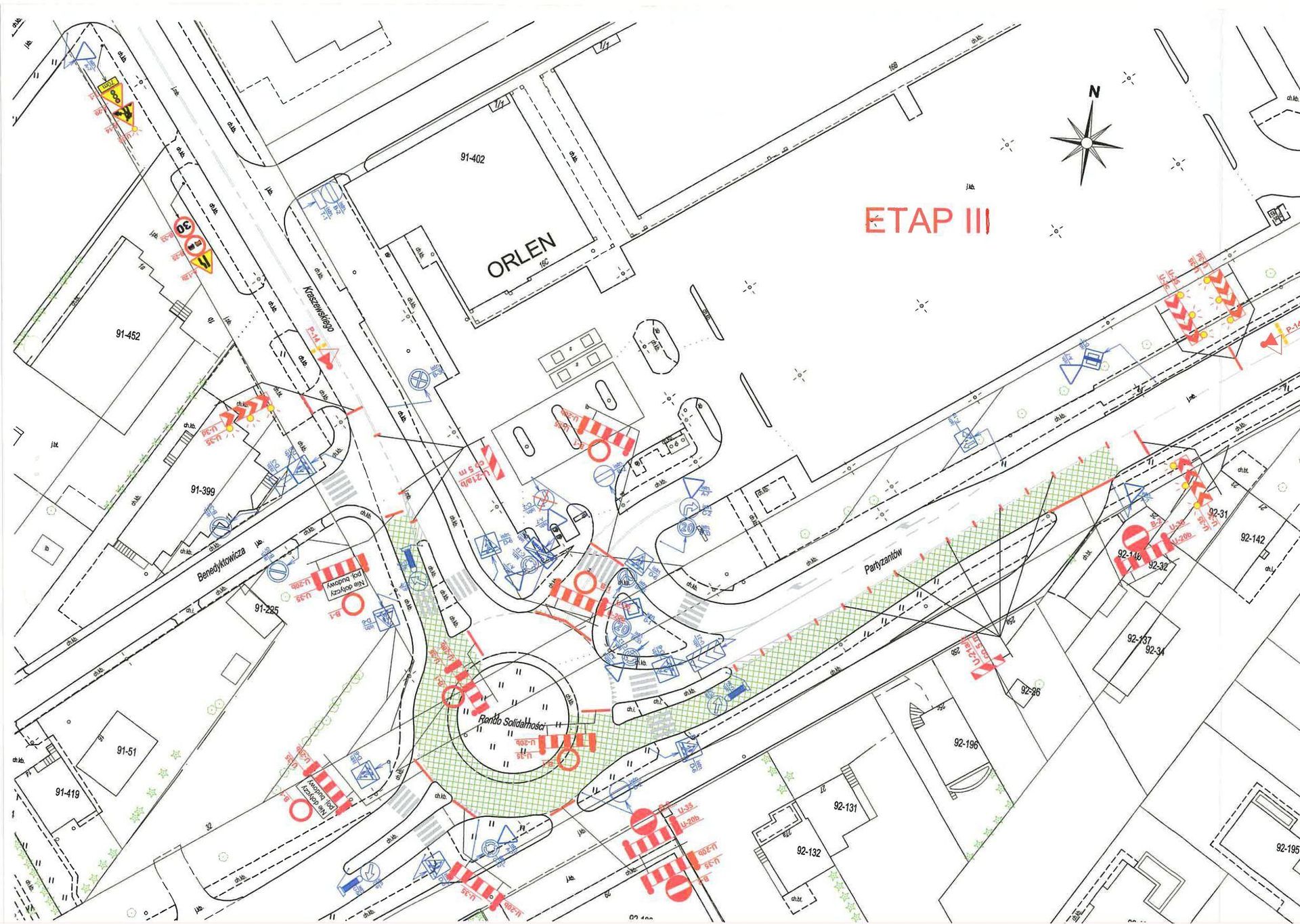 Budowa nawierzchni na ul. Partyzantów spowoduje utrudnienia na rondzie Solidarności w Siedlcach ...