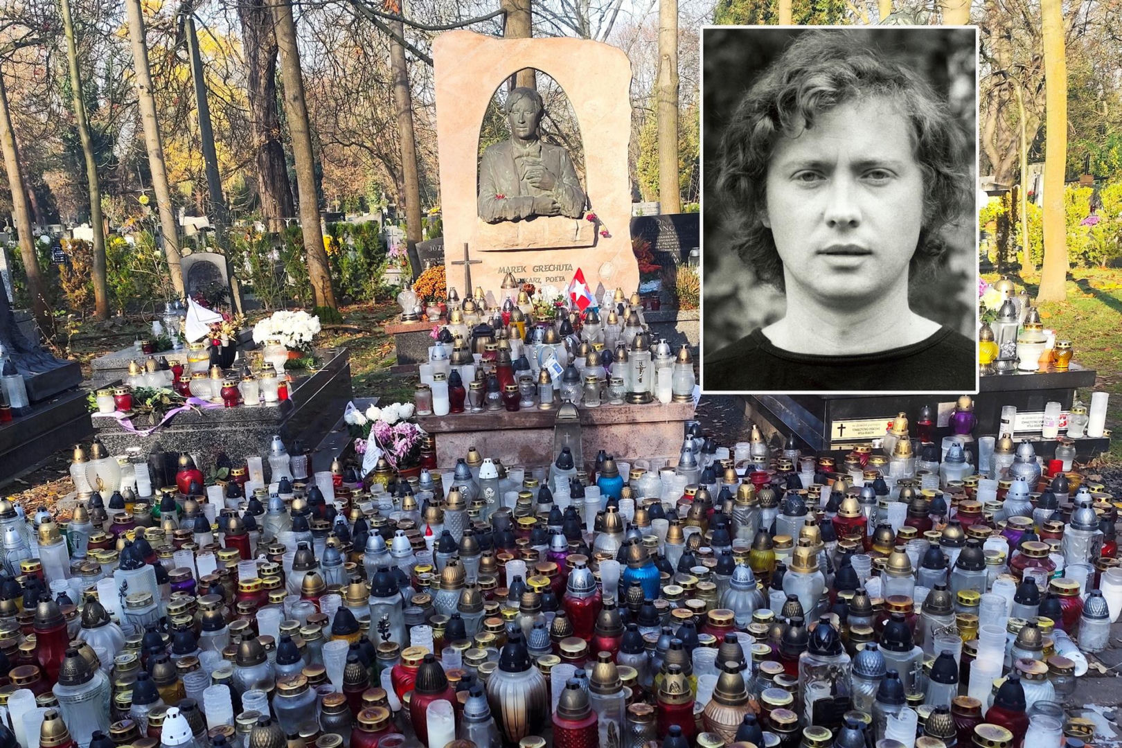 Na grobie Marka Grechuty w Krakowie zawsze płoną znicze. Jeden szczegół ...