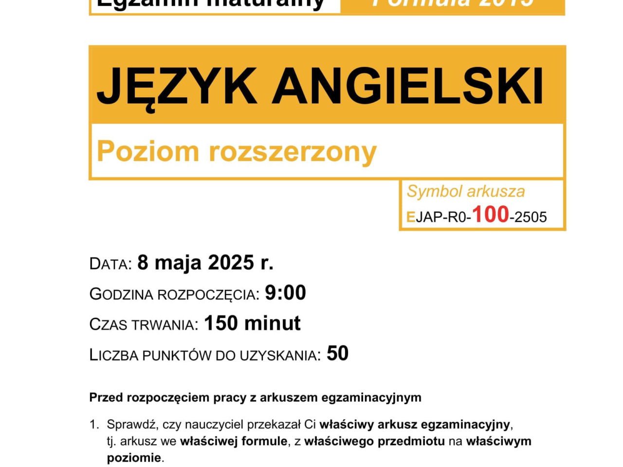 Matura angielski rozszerzony 2026 - ARKUSZE, ODPOWIEDZI, ZADANIA, PDF ...