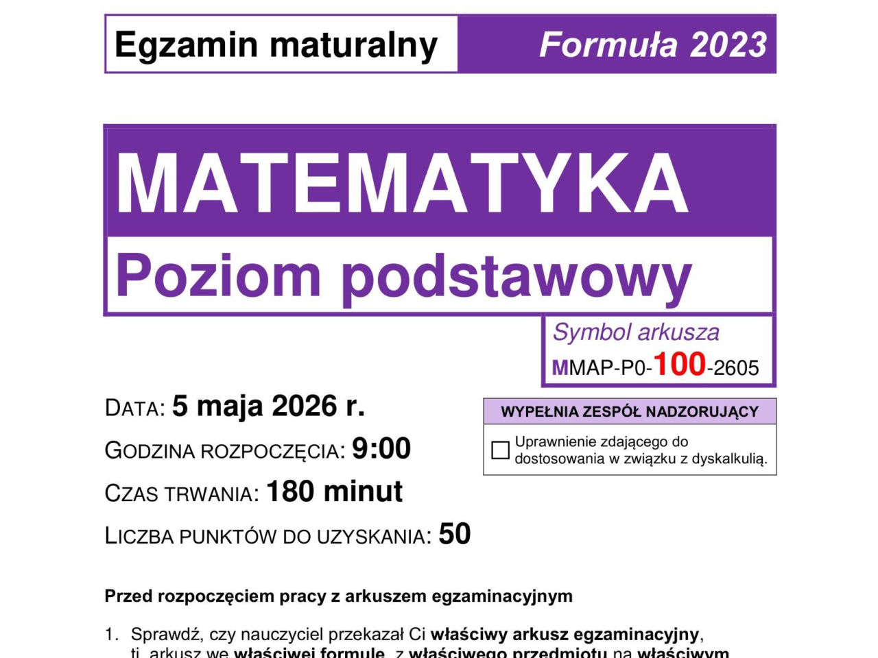 Matura matematyka 2026 - ARKUSZ, ODPOWIEDZI, ZADANIA, PDF [poziom ...