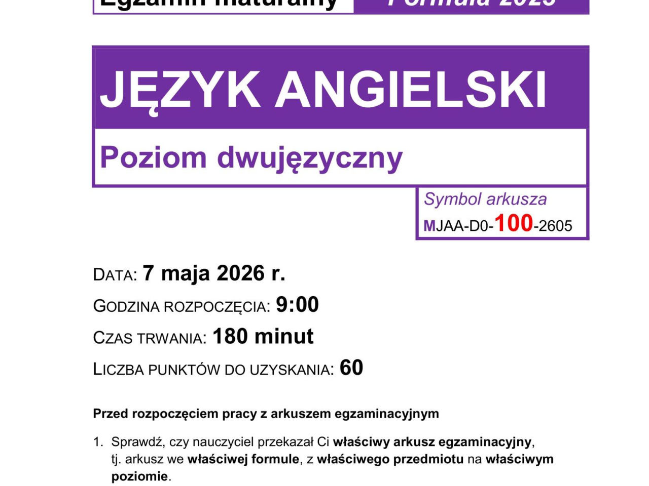 Matura angielski dwujęzyczny 2026: arkusz CKE, odpowiedzi i PDF do ...