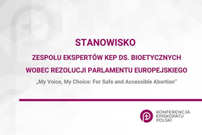 Stanowisko KEP ds. Bioetycznych wobec rezolucji Parlamentu ...