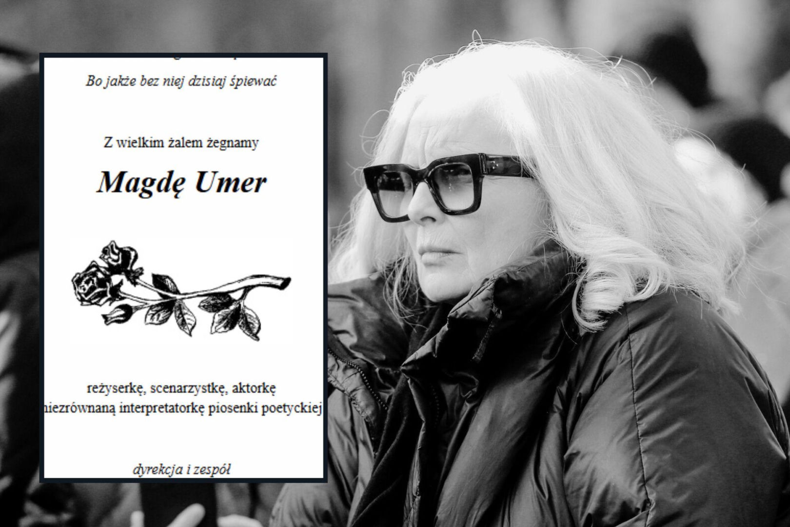 Kilka dni po śmierci Magdy Umer w prasie pojawił się chwytający za serce nekrolog: "Z wielkim ...